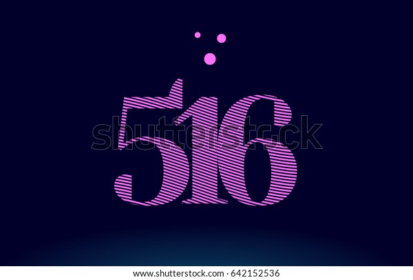 516 Number Digit Logo Pink Line Stock Vector (Royalty Free) 642152536 ...