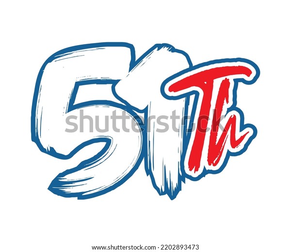 51th Ordinal Number Counting Vector Art Stock Vector (Royalty Free ...