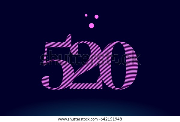 520 Number Digit Logo Pink Line Stock Vector (Royalty Free) 642151948 ...