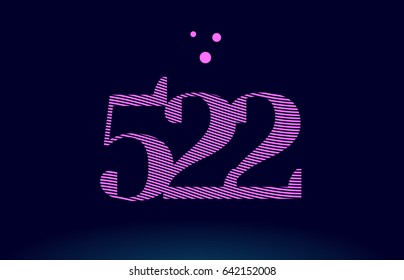 522 Number Digit Logo Pink Line: เวกเตอร์สต็อก (ปลอดค่าลิขสิทธิ์ ...