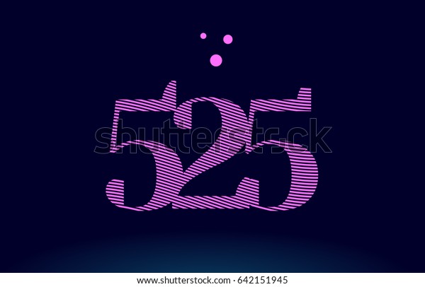 525 Number Digit Logo Pink Line Stock Vector (Royalty Free) 642151945 ...