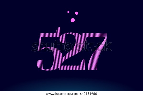 527 Number Digit Logo Pink Line Stock Vector (Royalty Free) 642151966 ...