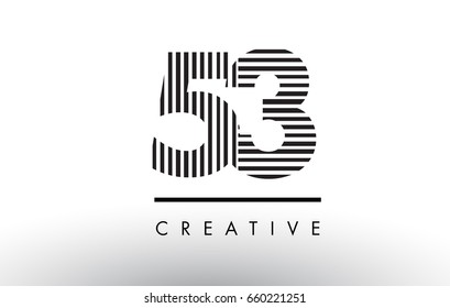 53 Black White Number Logo Design Stock Vector (Royalty Free) 660221251 ...