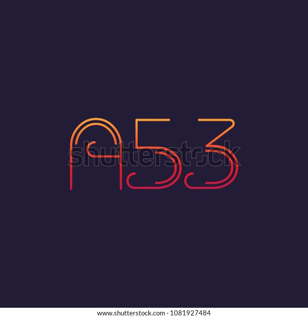 53 Letter Number Logo Icon Vector Stock Vector (Royalty Free ...