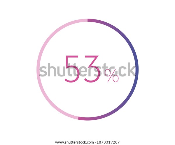 53 Percent Circle Chart Symbol 53 Stock Vector (Royalty Free ...