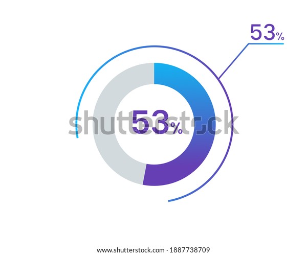 53 Percents Pie Chart Infographic Elements Stock Vector (Royalty Free ...