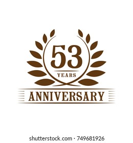 53 Years Anniversary Logo Template: เวกเตอร์สต็อก (ปลอดค่าลิขสิทธิ์ ...