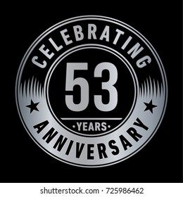 53 Years Anniversary Logo Vector Illustration Stock Vector (Royalty ...