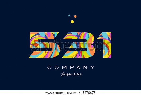 531 Number Digit Numeral Logo Colored Stock Vector (Royalty Free) 645970678