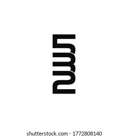 532 Letter Original Monogram Logo Design Stock Vector (Royalty Free ...