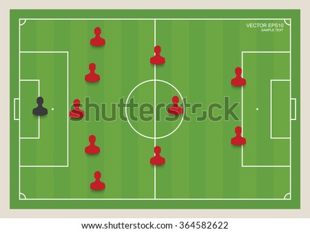 532 Soccer Game Formation Tactics On Stock Vector (Royalty Free ...