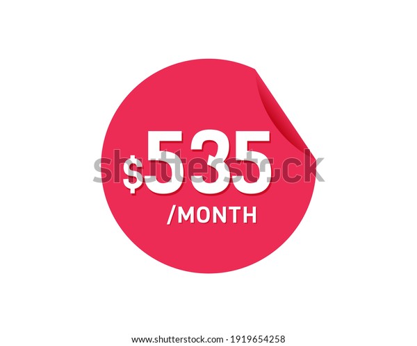 535 Dollar Month 535 Usd Monthly Stock Vector (Royalty Free) 1919654258 ...