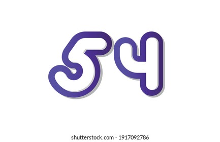 54 Cool Modern Purple 3d Number Stock Vector (Royalty Free) 1917092786 ...