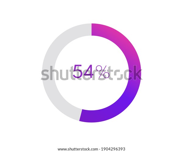 54 Percent Pie Chart Circle Diagram Stock Vector (Royalty Free ...