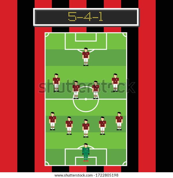 541 Soccer Formation Man Player Pitch Stock Vector (Royalty Free ...