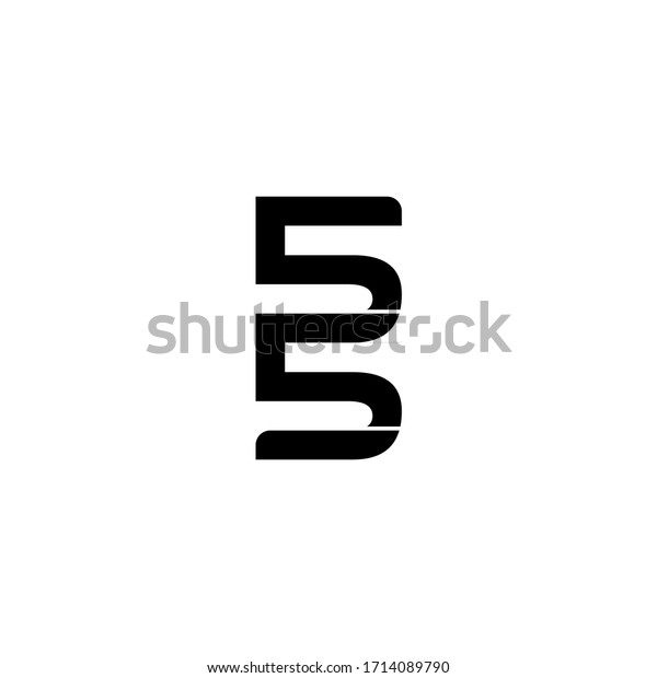 55 Letter Original Monogram Logo Design Stock Vector (Royalty Free ...