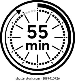 55 Minutes Icon Stopwatch Vector Icon Stock Vector (Royalty Free ...
