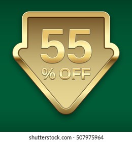 55 Off Golden Badge Vector Stock Vector (Royalty Free) 507975964