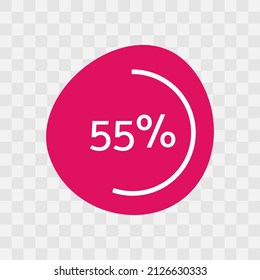 50 Percent Isolated Pie Chart Percentage Stock Vector (Royalty Free ...