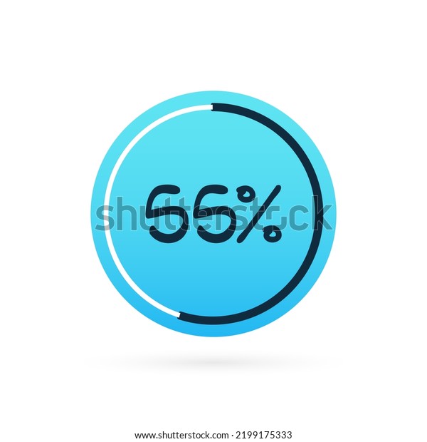 55 Percent Chart Vector Percentage Infographic Stock Vector (Royalty ...