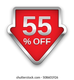 55 Percent Off Vector Badge Silver Stock Vector (Royalty Free ...