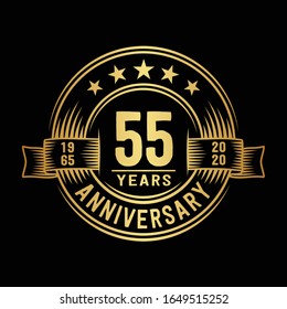 55 Years Logo Design Template 55th Stock Vector (Royalty Free ...