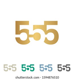 555 Golden Logo Vector 555 Illustration Stock Vector (Royalty Free ...