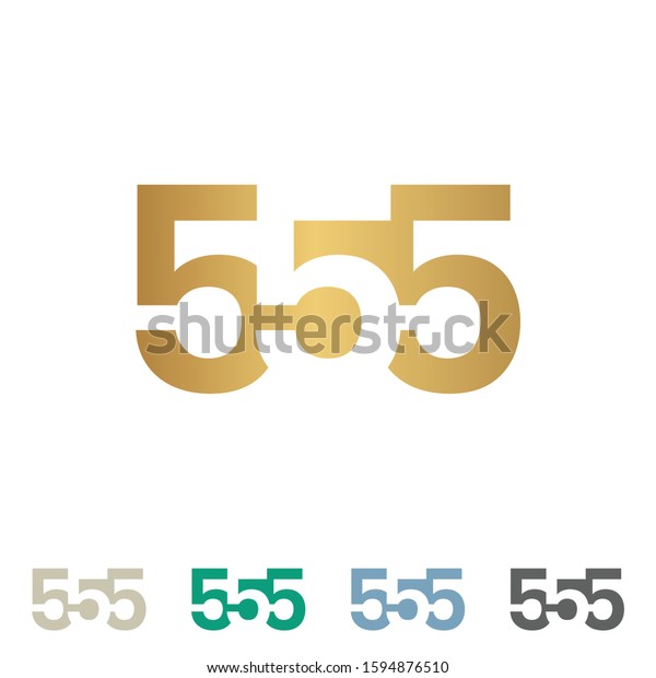 555 Golden Logo Vector 555 Illustration Stock Vector (Royalty Free ...
