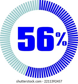 56 Percentage Round Pie Chart Economy Stock Vector (Royalty Free ...