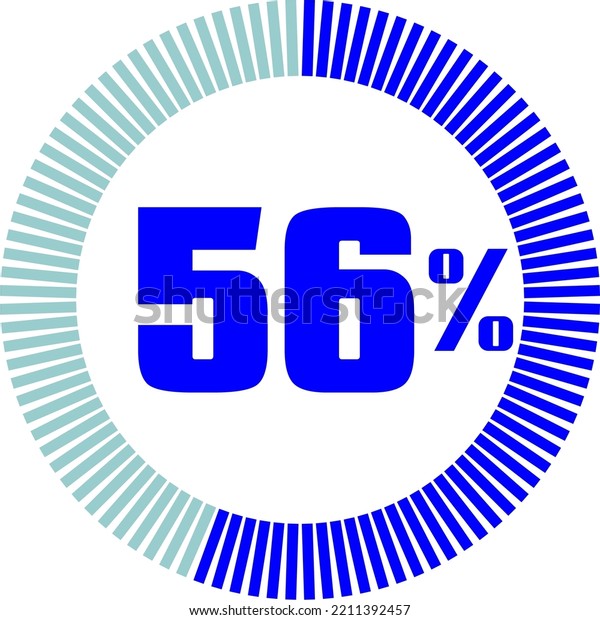 56 Percentage Round Pie Chart Economy Stock Vector (Royalty Free ...