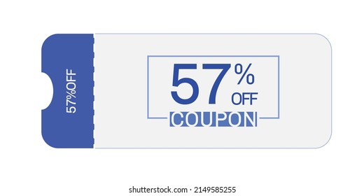 57 Off Coupon Vectorfifty Seven Percent Stock Vector (Royalty Free ...