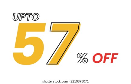 57 Percent Vector Template Upto 57 Stock Vector (Royalty Free ...