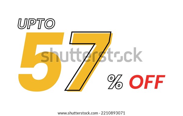 57 Percent Vector Template Upto 57 Stock Vector (Royalty Free ...