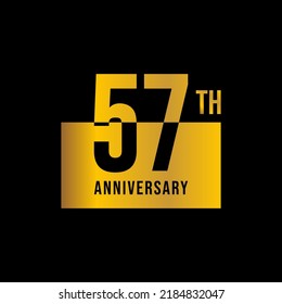 57 Year Anniversary Design Template Vector Stock Vector (Royalty Free ...