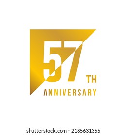 57 Year Anniversary Design Template Vector Stock Vector (Royalty Free ...