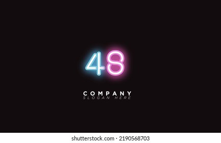 58 Neon Number Monogram Logo Stock Vector (Royalty Free) 2190568703 ...