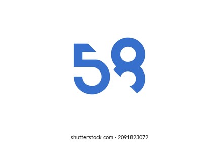 58 New Number Unique Cut Modern Stock Vector (Royalty Free) 2091823072 ...