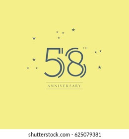 58th Anniversary Logo Symbol Vector Element Stock Vector (Royalty Free ...