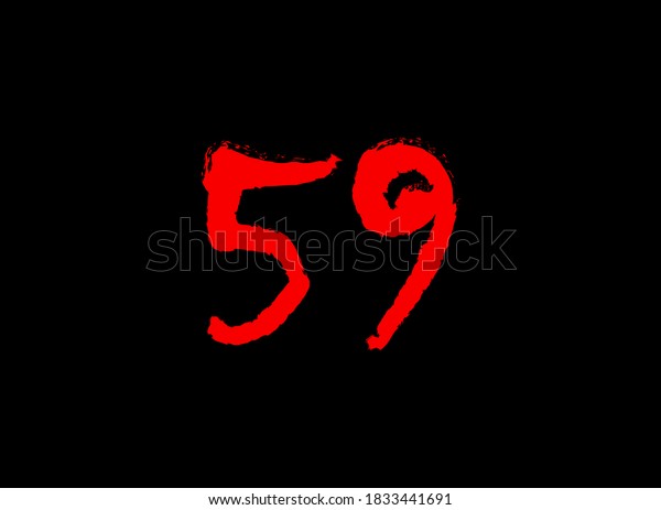 59 Horror Bloody Scary Vector Number Stock Vector (Royalty Free ...