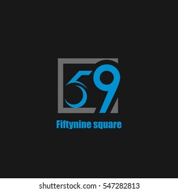 59 Number Logo Design Vector Element Stock Vector (Royalty Free) 547282813