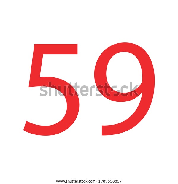 59 Number Simple Clip Art Vector Stock Vector (Royalty Free) 1989558857 ...