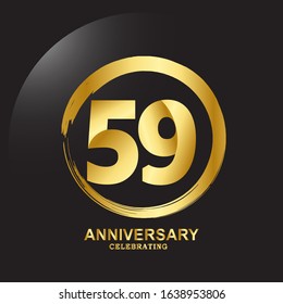 59 Year Anniversary Vector Template Design Stock Vector (Royalty Free ...