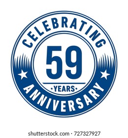 59 Years Anniversary Logo Vector Illustration Stock Vector (Royalty ...