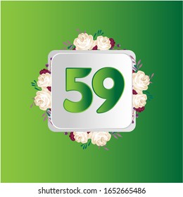 59 Years Anniversary Vector Design Greeting Stock Vector (Royalty Free ...