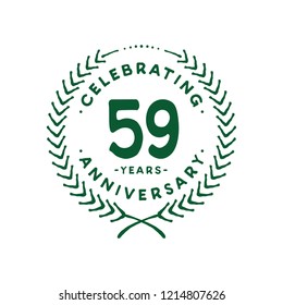 59 Years Design Template 59th Vector Stock Vector (Royalty Free ...