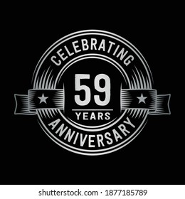 Vektor Stok 59 Years Logo Design Template 59th (Tanpa Royalti ...
