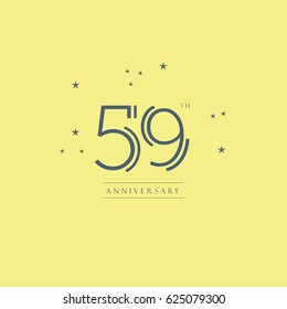 59th Anniversary Logo Symbol Vector Element Stock Vector (Royalty Free ...