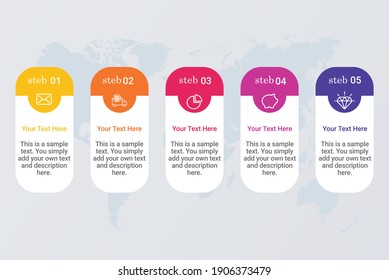 Chain Timeline Info Graphic Template Data Stock Vector (Royalty Free ...