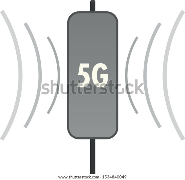 5g Antenna Radiation Vector Symbol Icon Stock Vector (Royalty Free ...