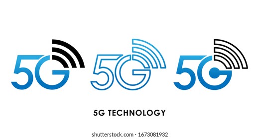 5g Icon Logo Vector Illustration 5g Stock Vector (Royalty Free ...